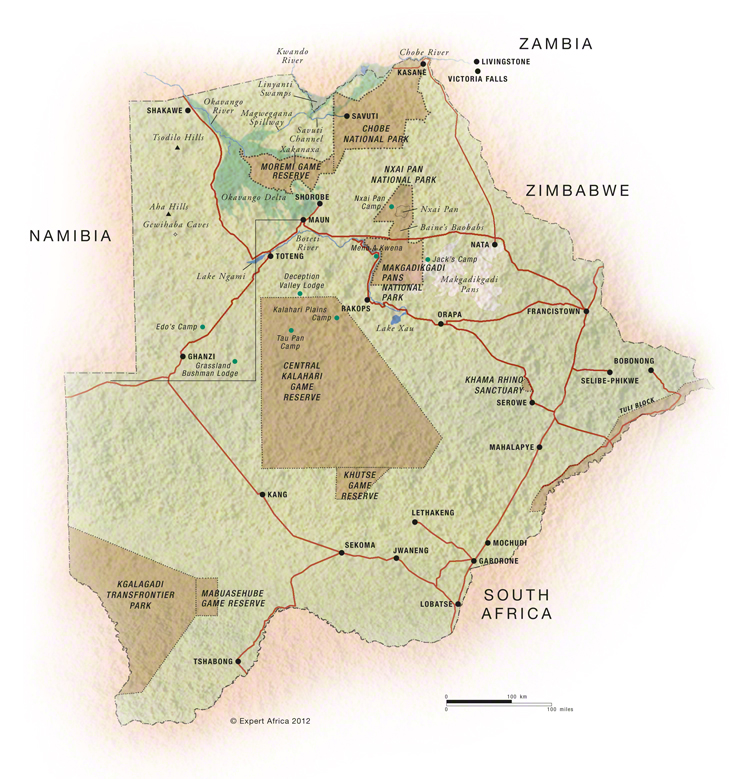Botswana Maps – Travels with Sara