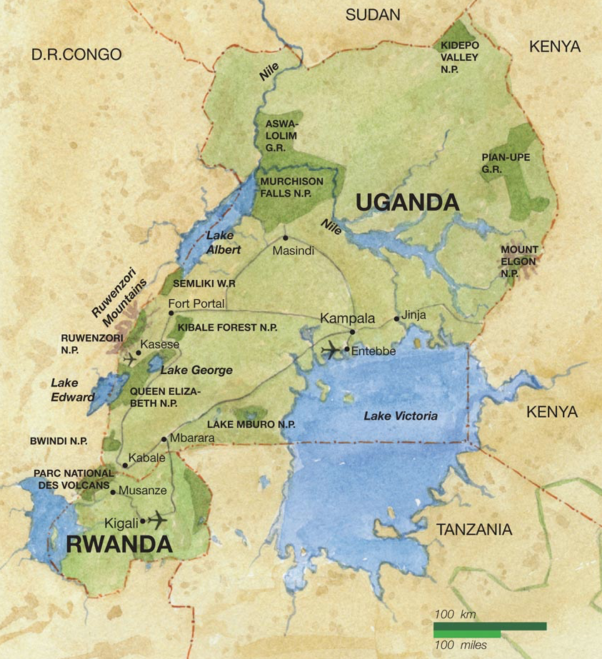 Uganda and Rwanda Maps – Travels with Sara